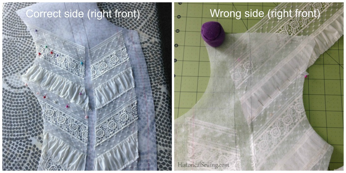 1880 Vanilla Dressing Gown – Creating the Lace Panels – Historical Sewing