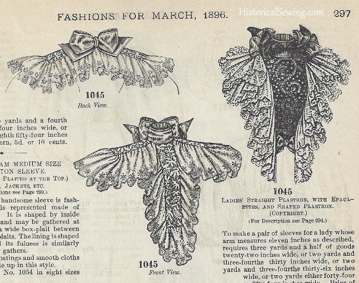 1890s Plastrons – Is that a Victorian Bib? – Historical Sewing