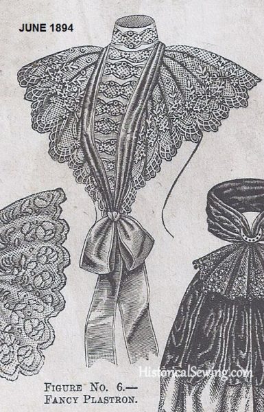 1890s Plastrons – Is that a Victorian Bib? – Historical Sewing
